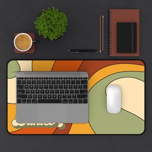 Personalized Name Groovy Desk Mat Desk Pad 70s Hippie Y2K X-large Large ...