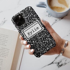 Composition Book Notebook Phone Case Black White Camo Aesthetic ...