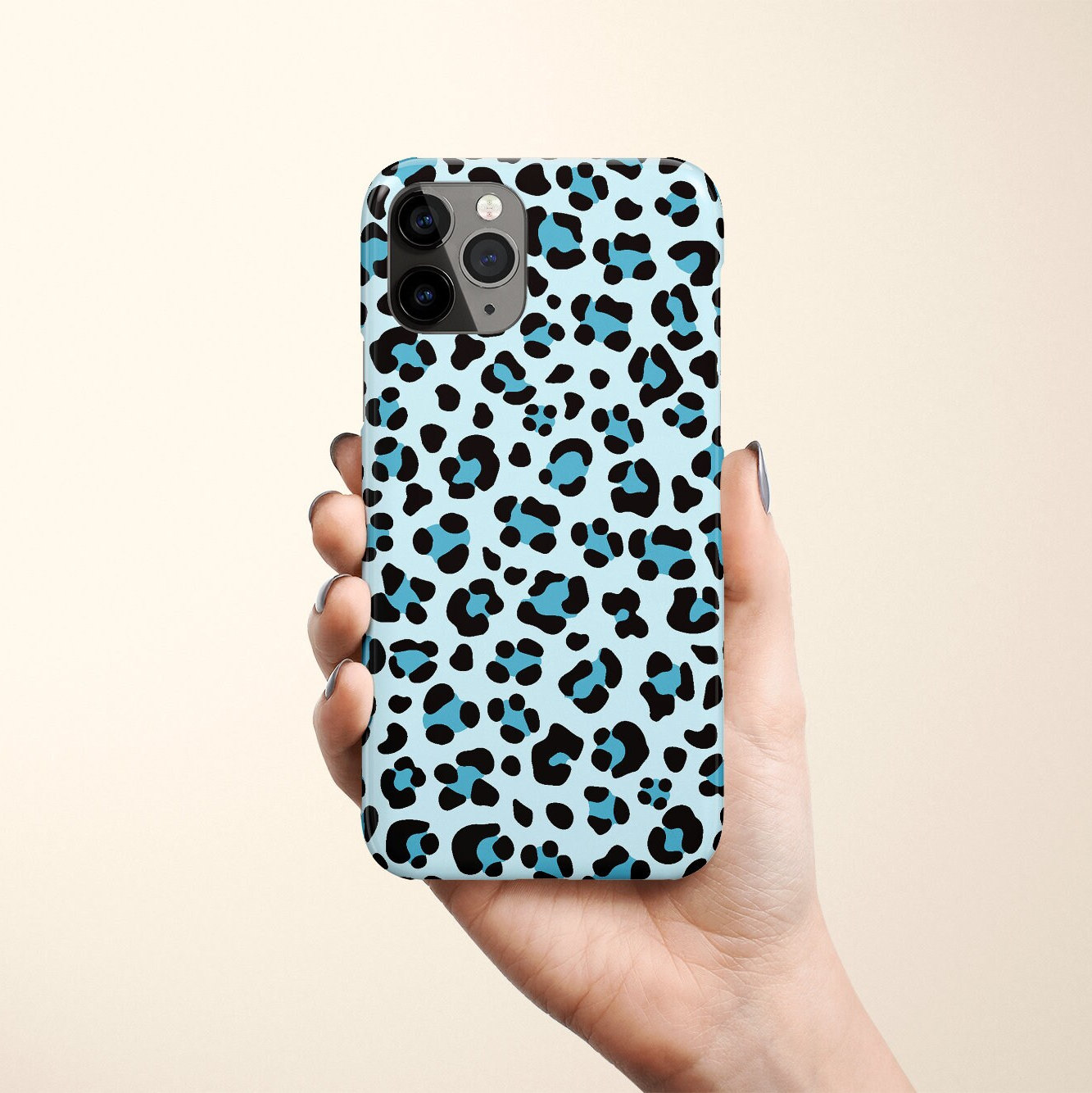 Blue Leopard Aesthetic Cheetah Print Phone Case iPhone 14 13 Pro Max 12 Mini 11 X XR XS 7 8 ...