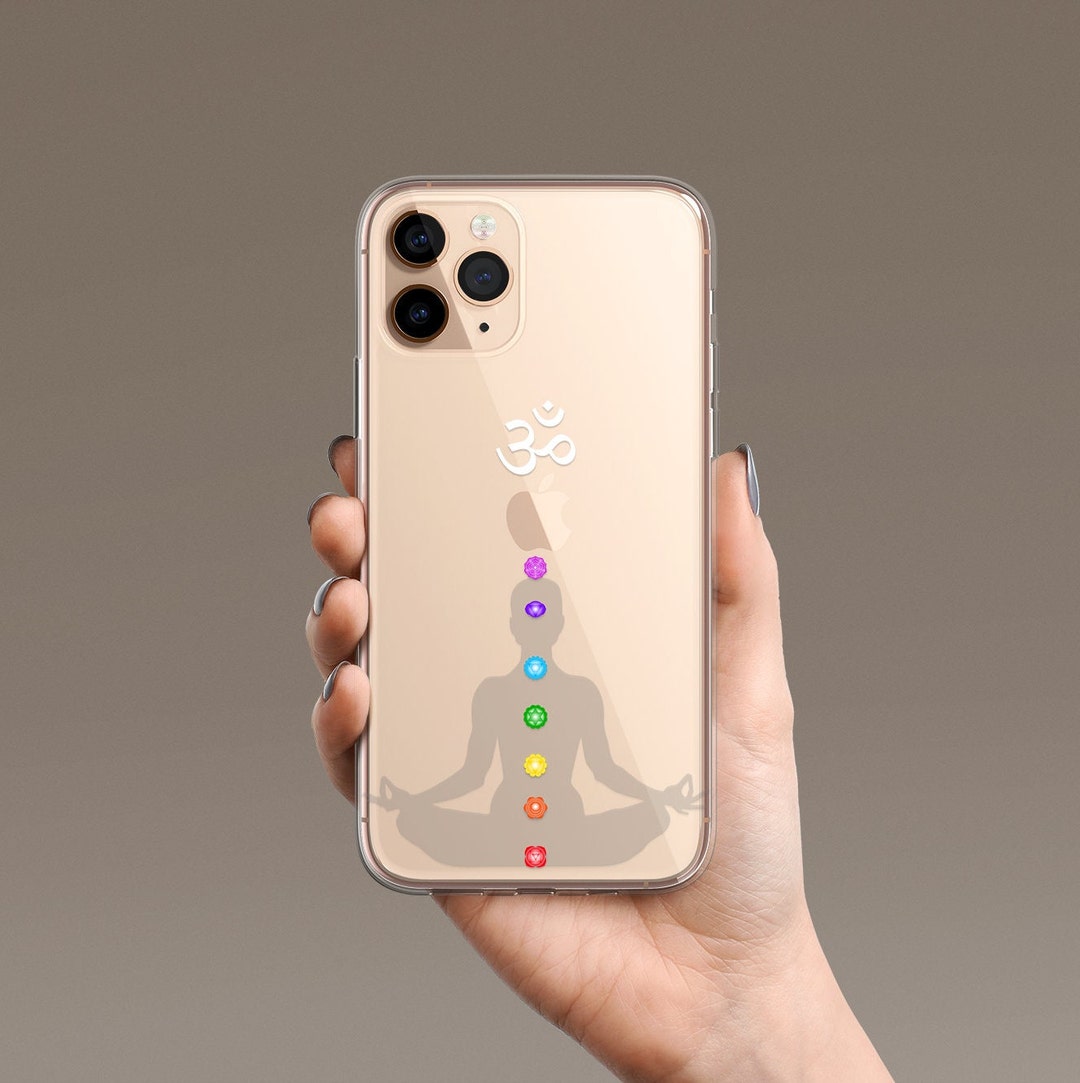 Chakras Yoga Om Lotus Asana Clear Transparent Phone Case - Meditation ...