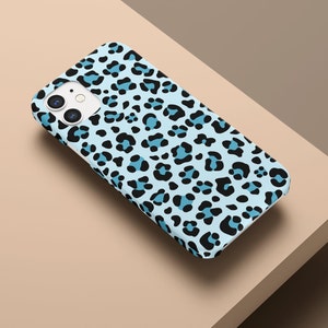 Blue Leopard Aesthetic Cheetah Print Phone Case iPhone 14 13 Pro Max 12 Mini 11 X XR XS 7 8 ...