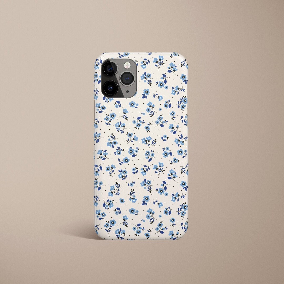 Vintage Ditsy Liberty Print Blue White Cute Dainty Flower Floral ...