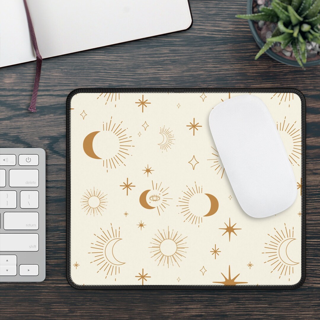 Boho Celestial Gaming Mouse Pad Work From Home Office Decor Gaming Pad ...