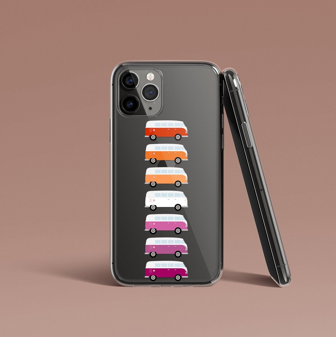 LGBTQ+ Lesbian Pride Flag Minimalist Stripe Gay Clear Phone Case ...