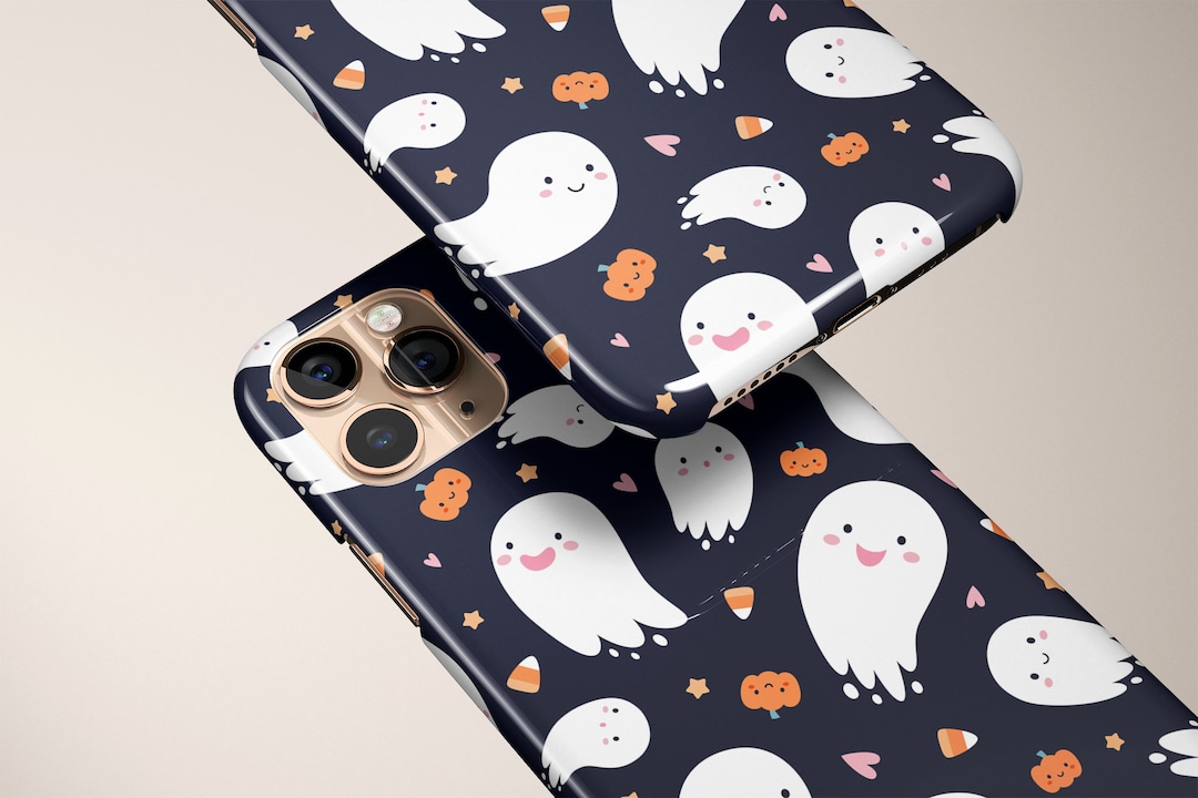 Halloween Ghost Phone Case Cute Kawaii Spooky Pumpkins Cover Custom ...