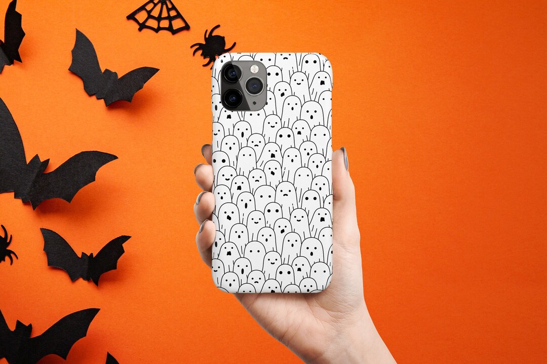 Halloween Ghost iPhone 14 13 12 Pro Max Mini Case, Custom iPhone 11 XR ...