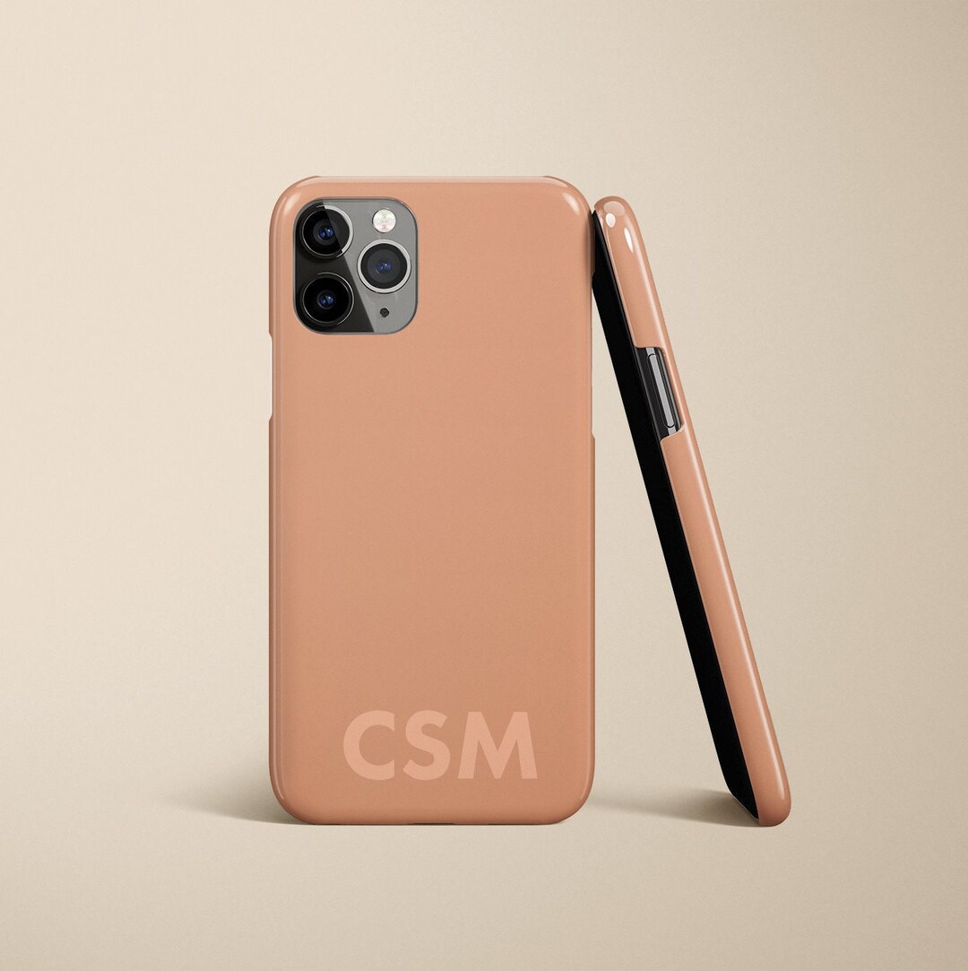 Boho Neutral Minimalist Phone Case Aesthetic Custom Initials Monogram ...