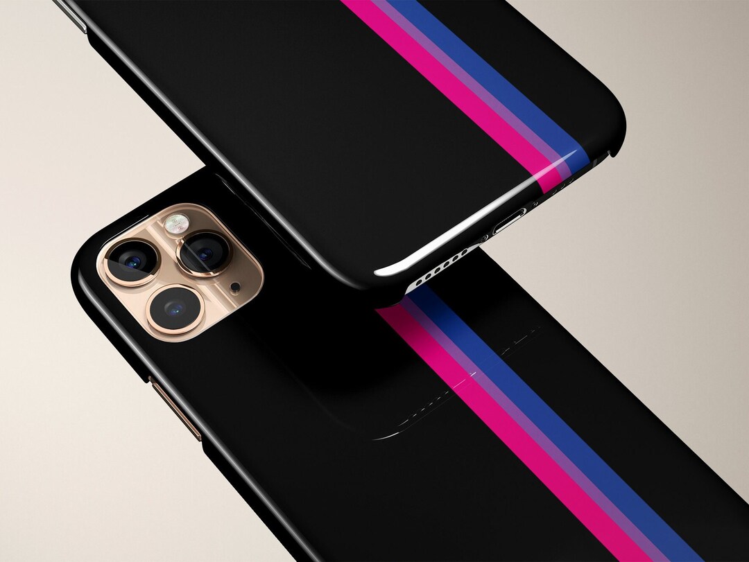 Bisexual LGBTQ+ Pride Flag Rainbow Black Minimalist Phone Case ...