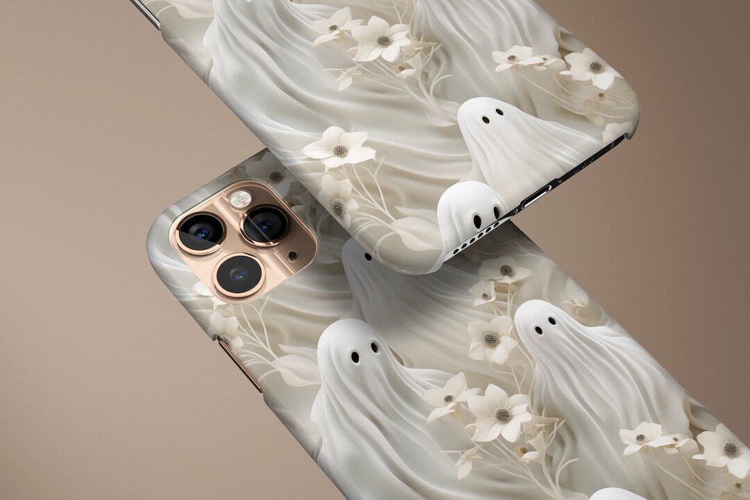 Halloween Ghost Phone Case 3D Clay Cover Custom Name Phone Case ...