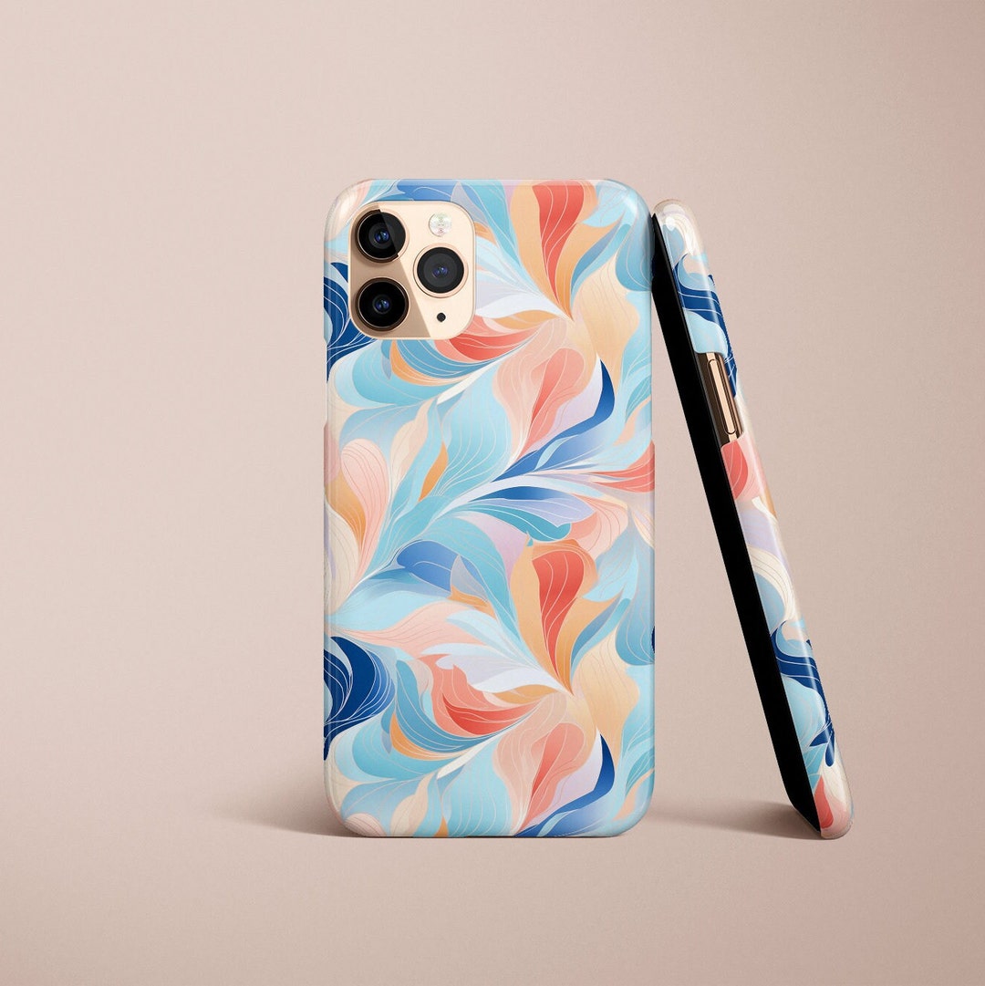 Boho Abstract Phone Case Aesthetic 3D Clay Cover Custom Name Phone Case ...