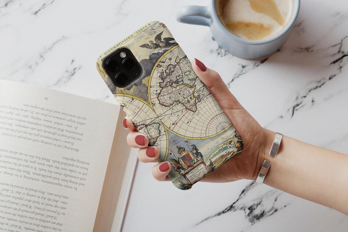 Old Map Phone Case Vintage World Travel Personalized Gift for Her ...