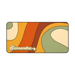 Personalized Name Groovy Desk Mat Desk Pad 70s Hippie Y2K X-large Large ...