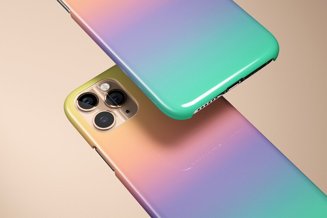 Ombre Phone Case Boho Rainbow Aesthetic Personalized Gift for Her ...