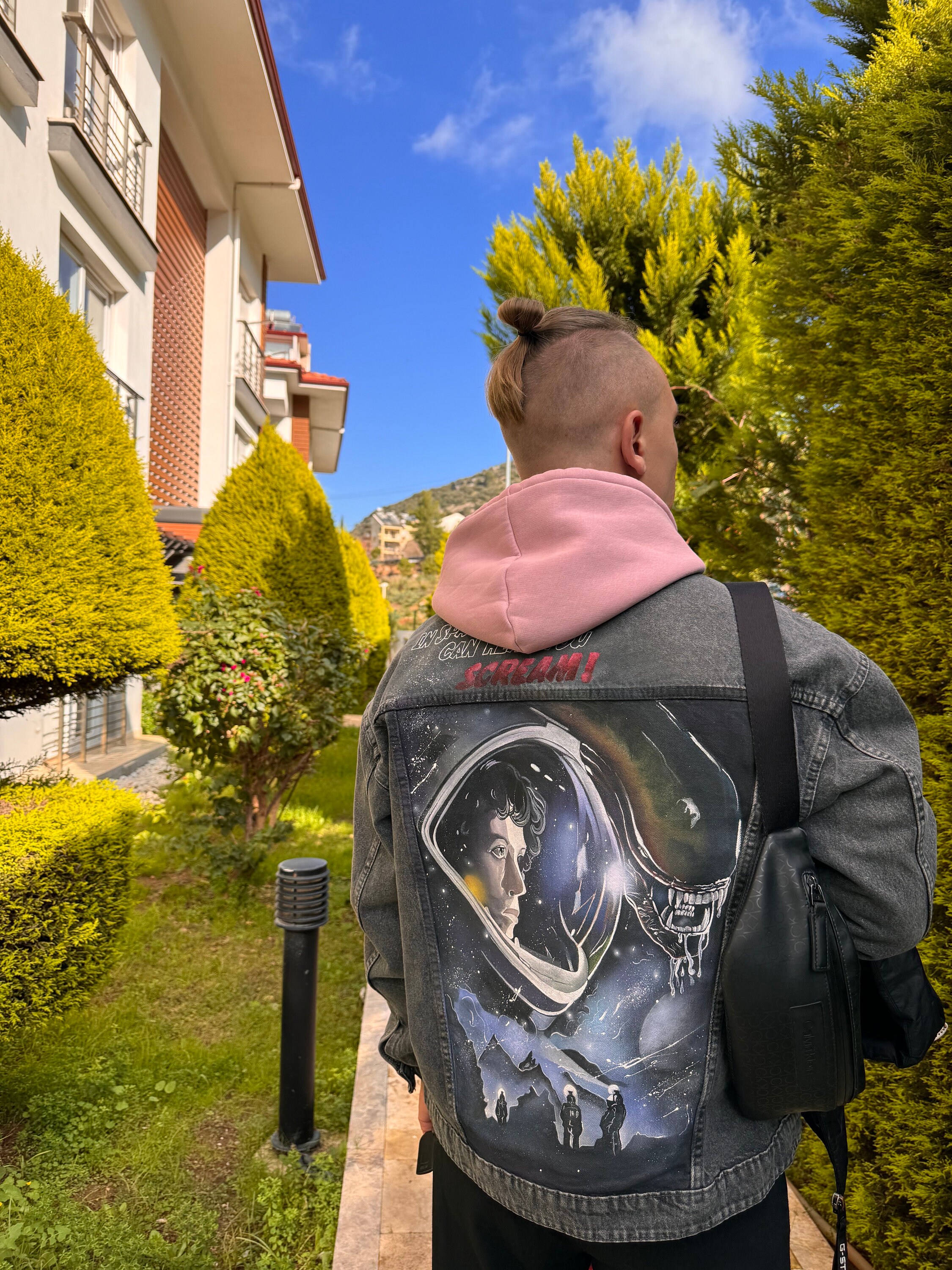 Custom Denim Jacket alien Space Custom Jeans Jacket With Famous Movie ...