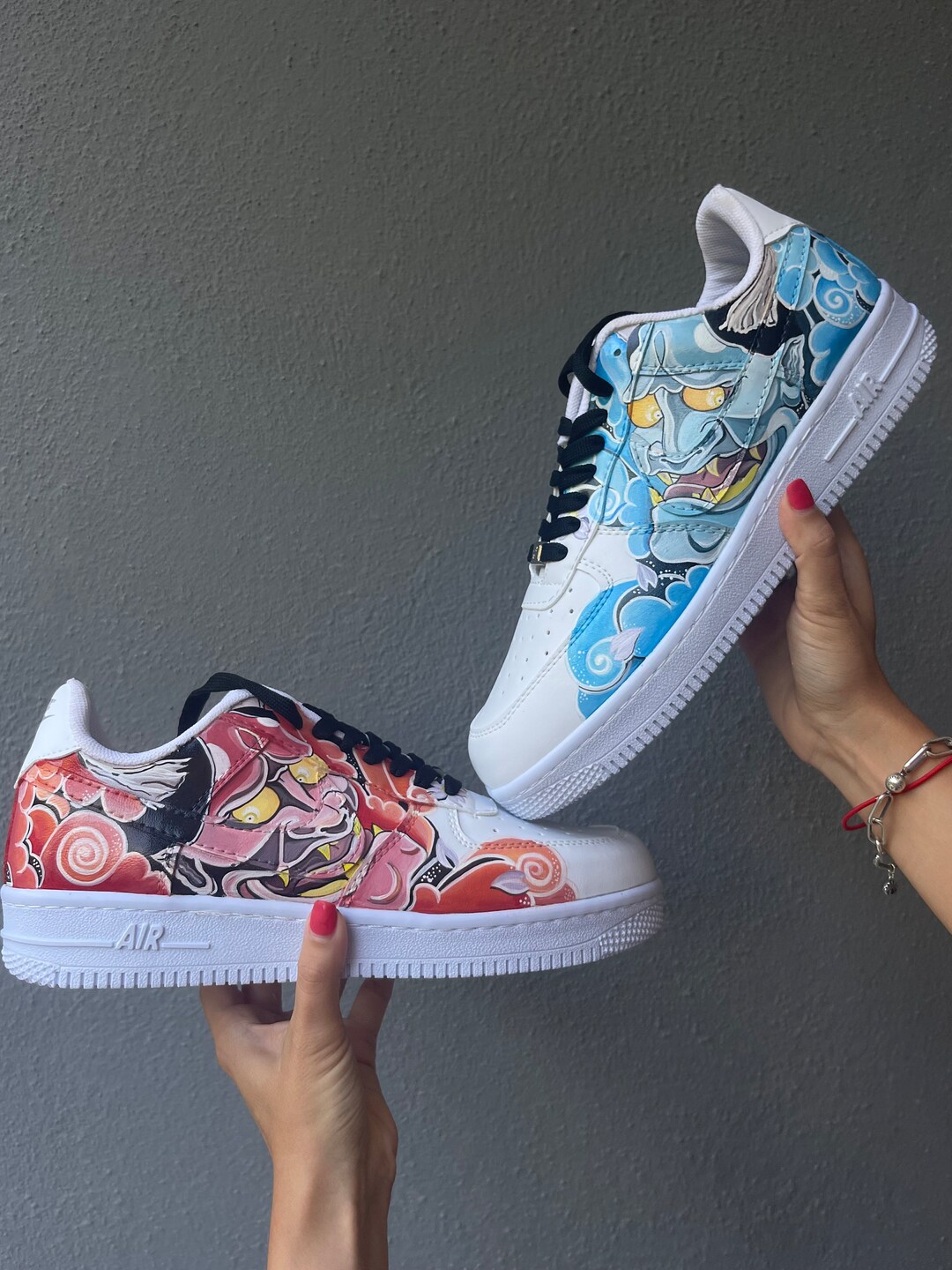 Personalized AF1, Custom Sneakers, Anime, Japan Style, Hand Painted Air ...