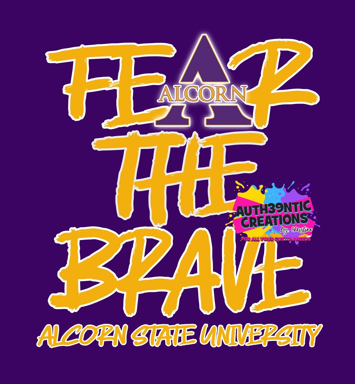 3 Alcorn State Fear the Brave PNG - Etsy