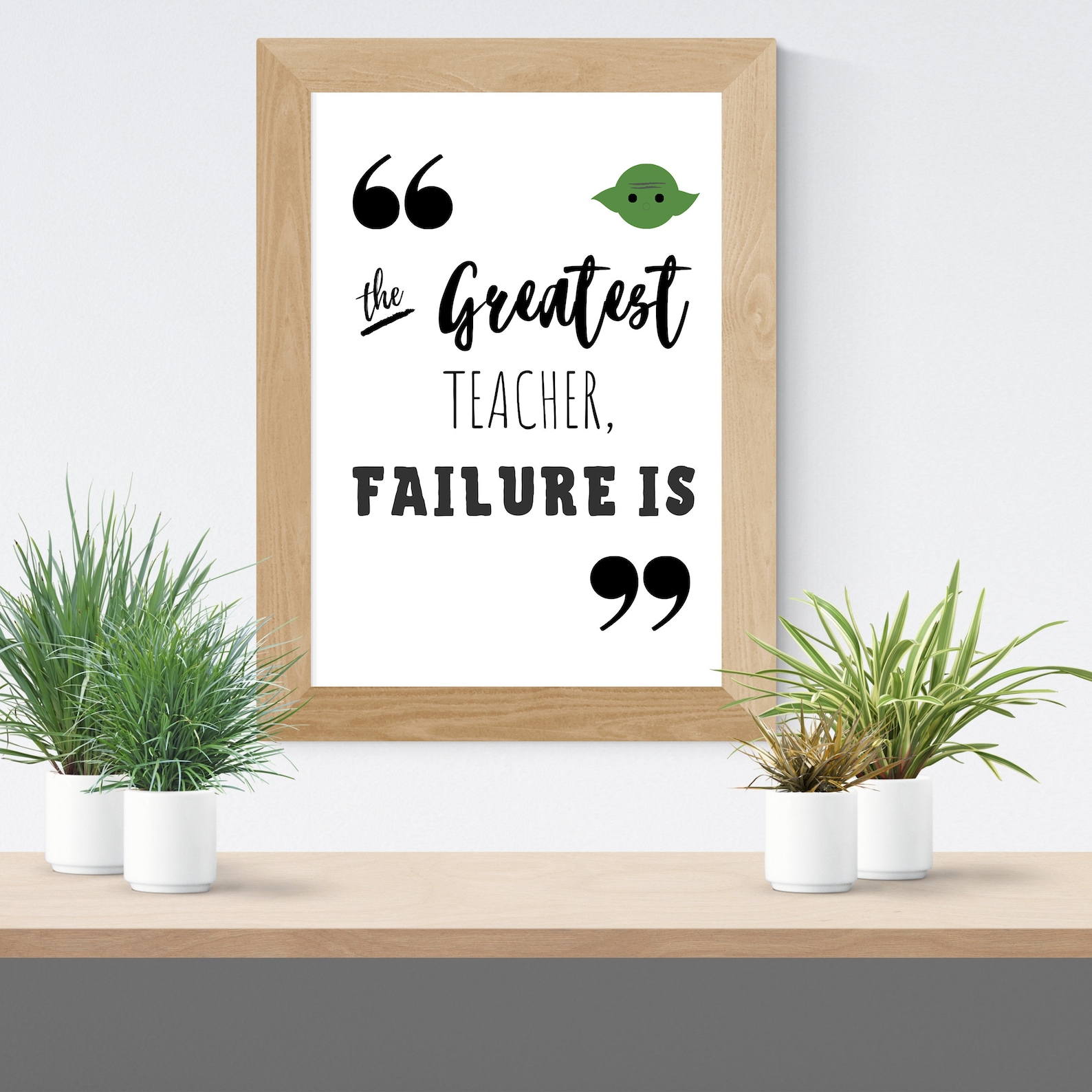 Yoda Star Wars quote The Greatest Teacher Failure Is | Etsy