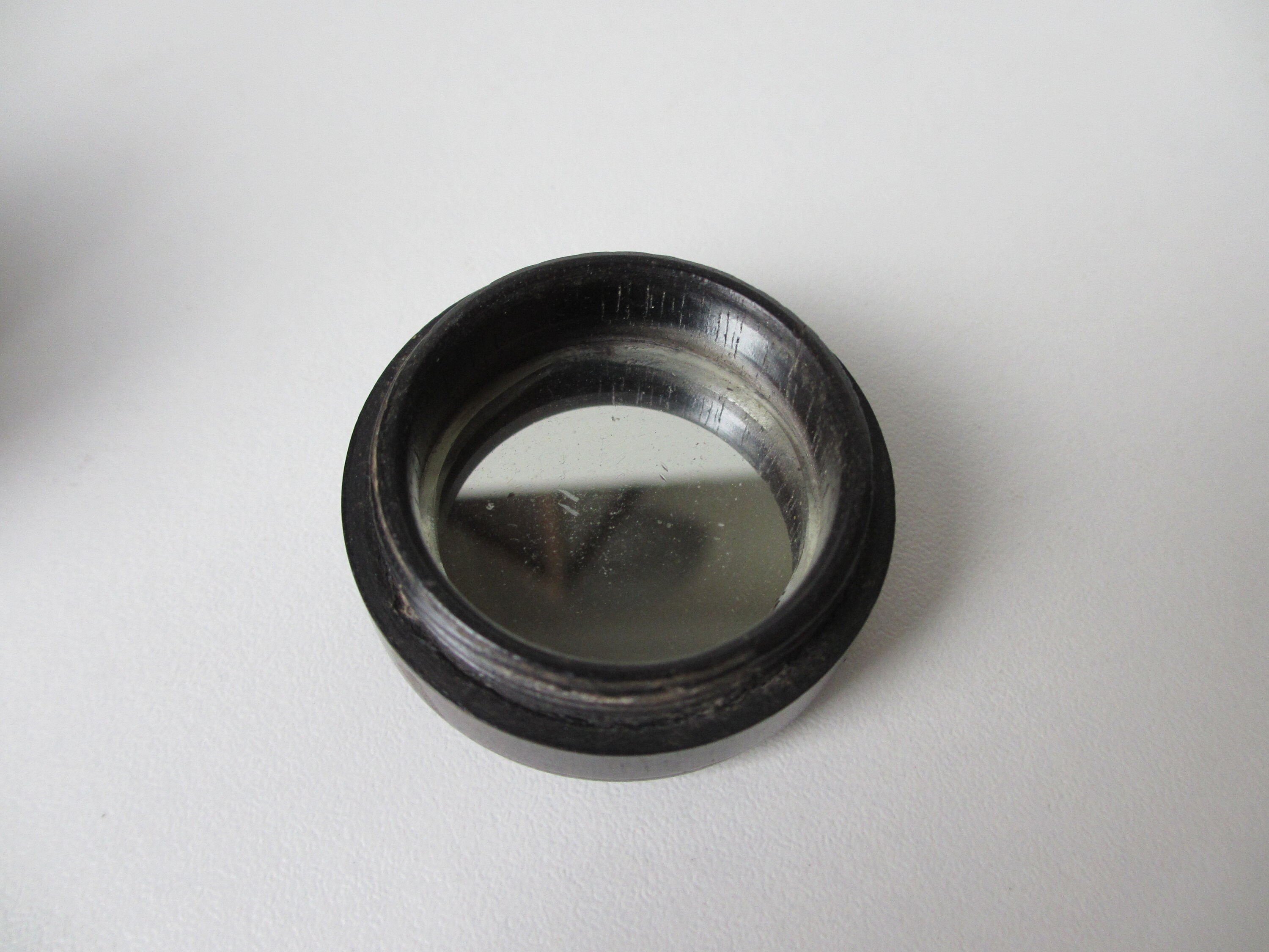 Rare Antique ,real Ebony Wood , Small Vanity Box With Internal Mirror ...