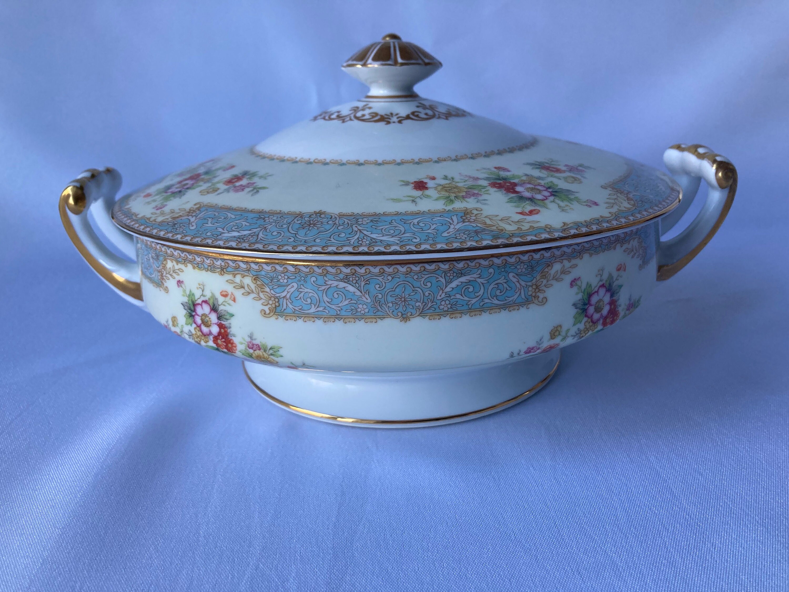 Rare Noritake China ,c1947-52 , Blue Dawn Pattern,lidded TUREEN , Nice ...