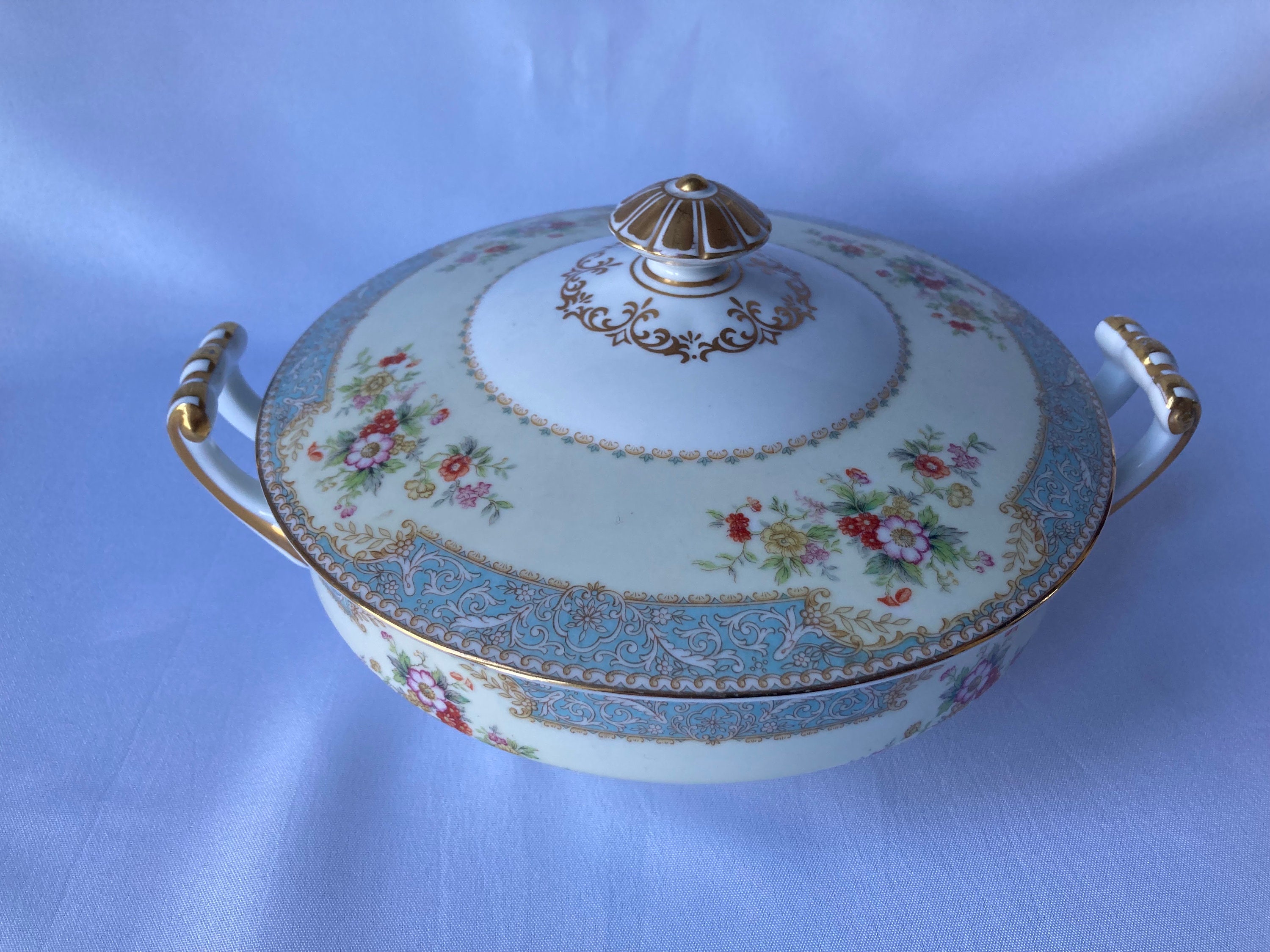Rare Noritake China ,c1947-52 , Blue Dawn Pattern,lidded TUREEN , Nice ...
