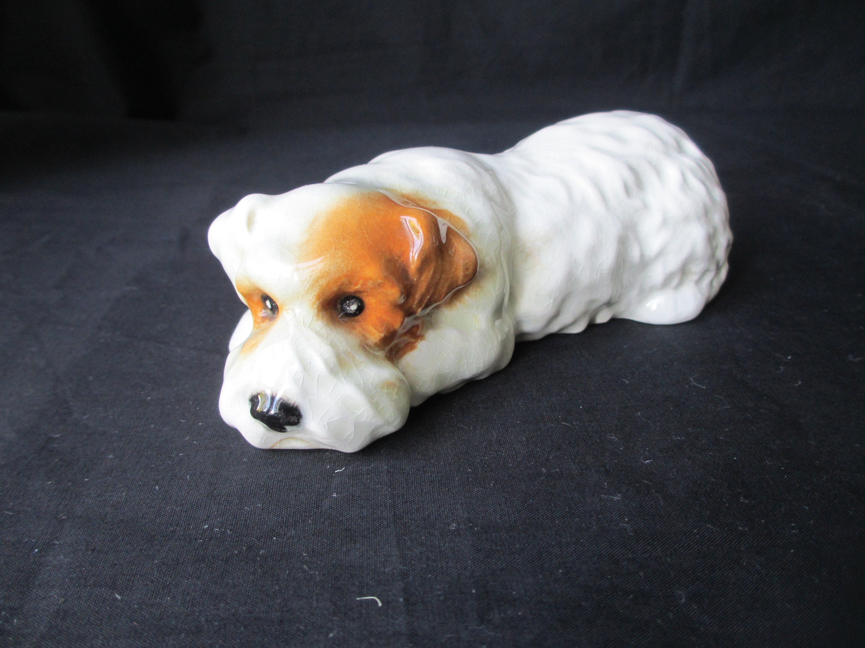 Rare Beswick 1950s Porcelain Dog Sealyham ,lying Model 1061 ,designed ...