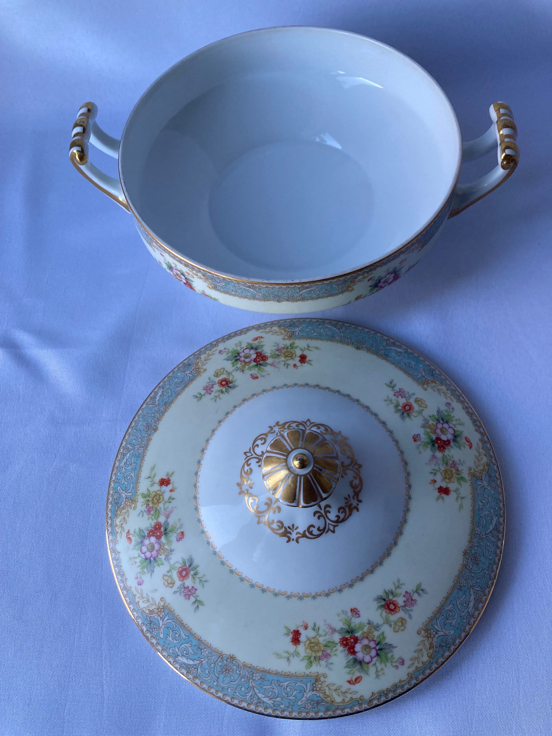 Rare Noritake China ,c1947-52 , Blue Dawn Pattern,lidded TUREEN , Nice ...