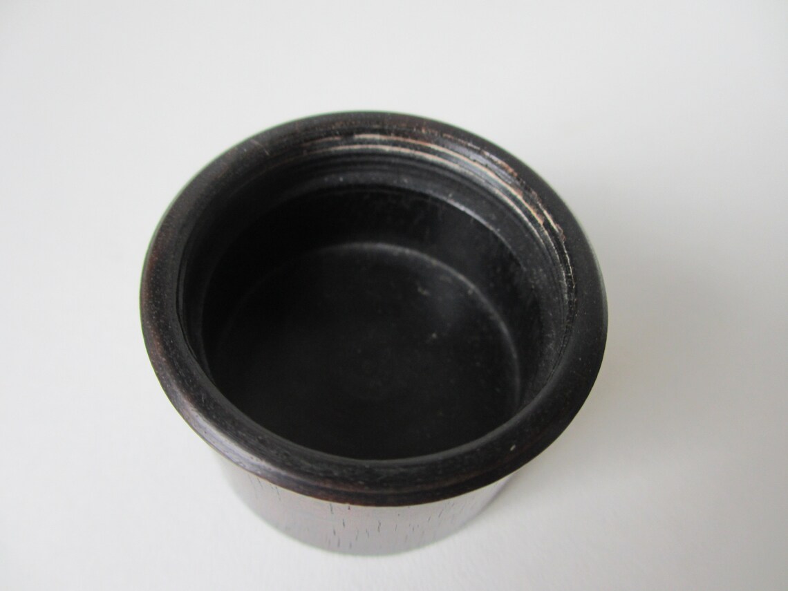 Rare Antique ,real Ebony Wood , Small Vanity Box With Internal Mirror ...