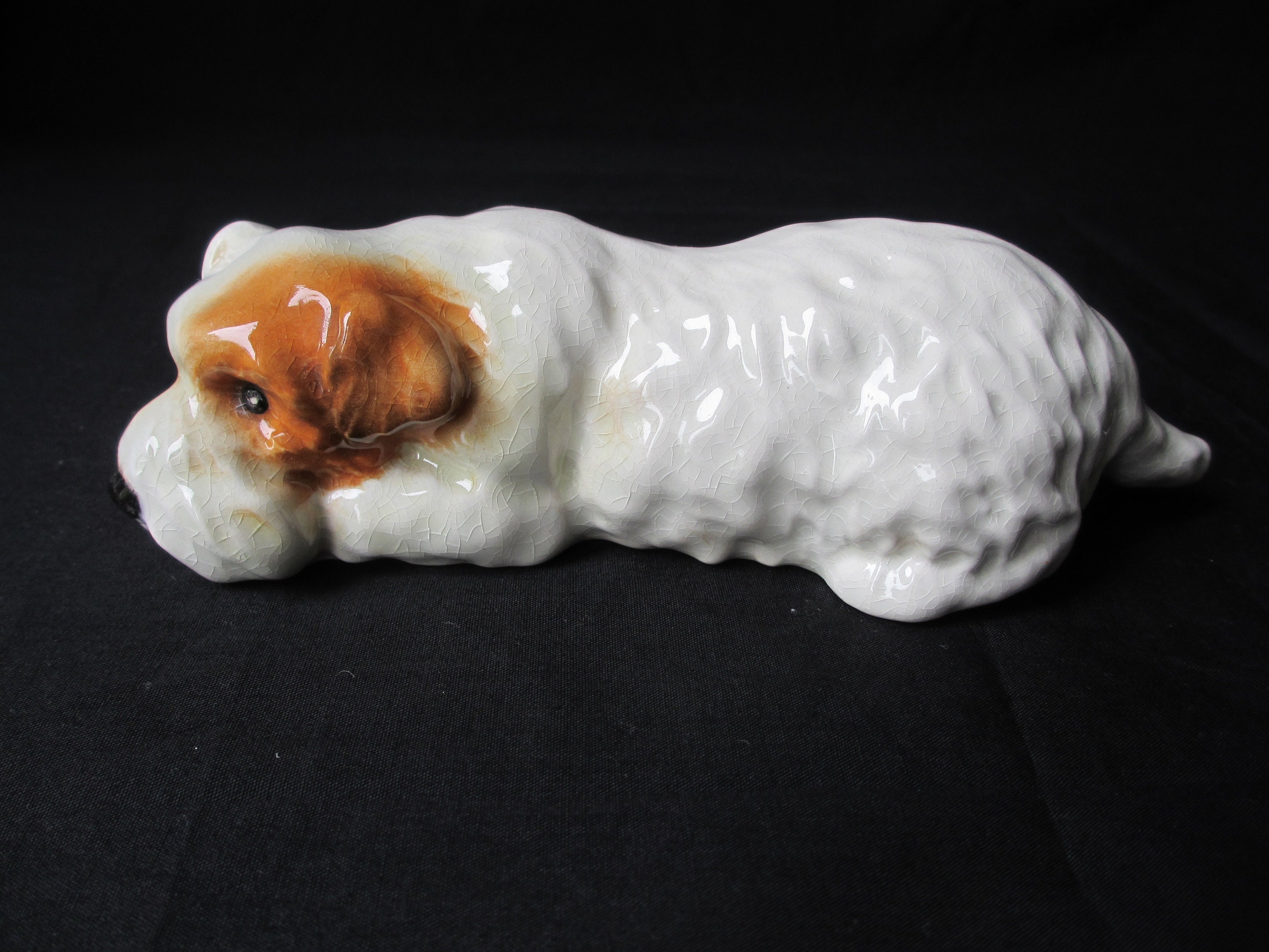 Rare Beswick 1950s Porcelain Dog Sealyham ,lying Model 1061 ,designed ...