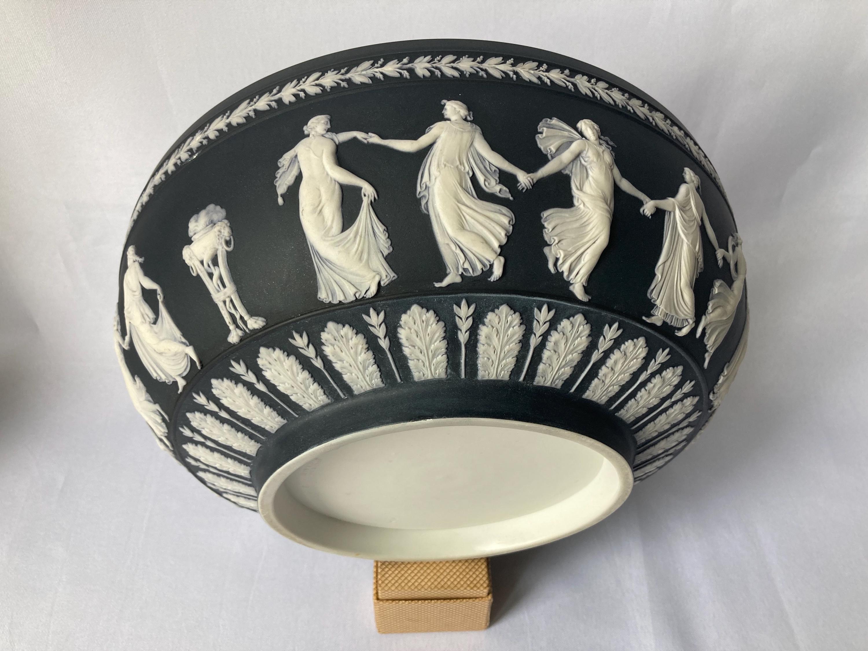 Wedgwood Black Jasperware Bowl, Dancing Hours Pattern, 1957 Rare - Etsy