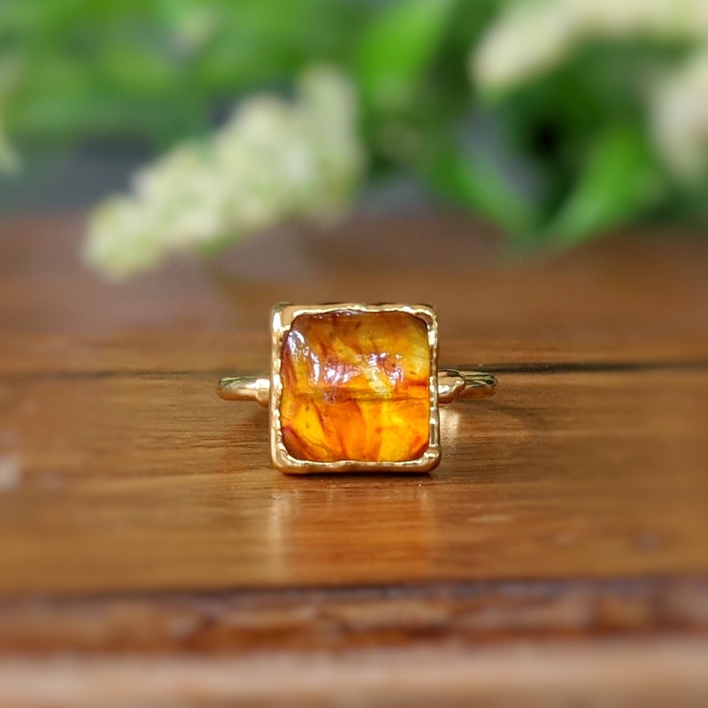 Baltic Amber Ring - Etsy