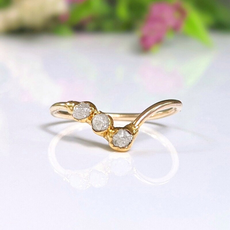 Raw Diamond Ring - Etsy