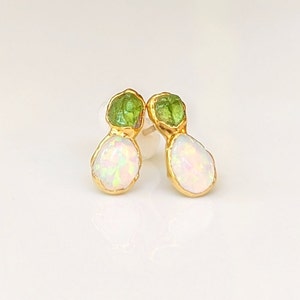 Opal and peridot earrings store