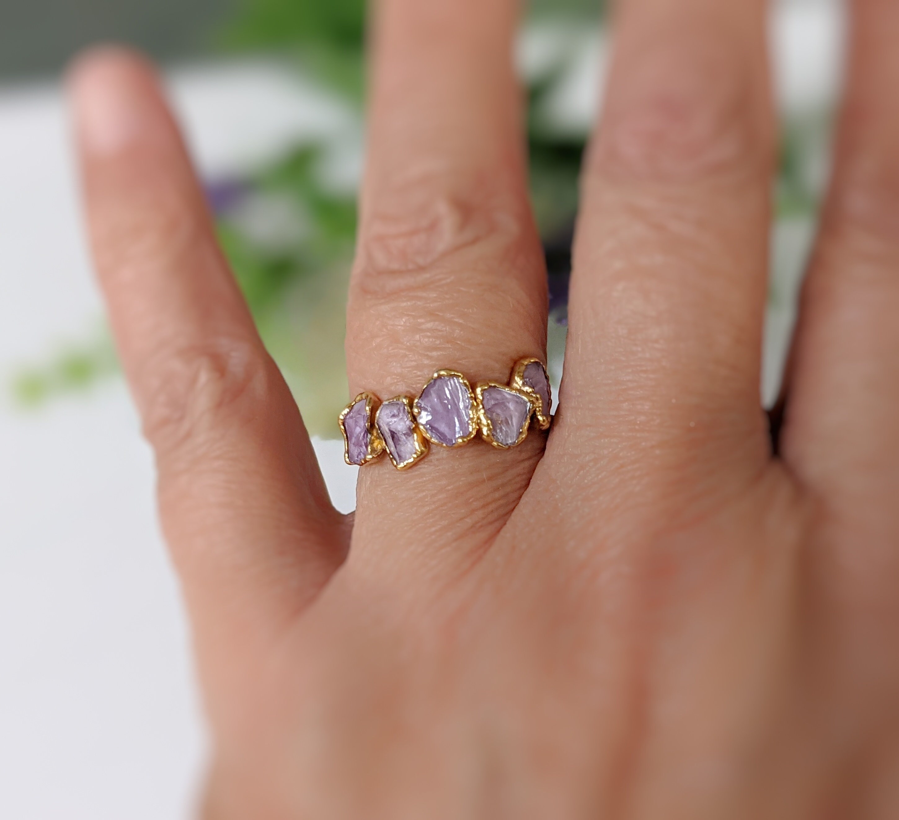 Raw Alexandrite Eternity Ring Raw Alexandrite Ring Gold - Etsy Canada
