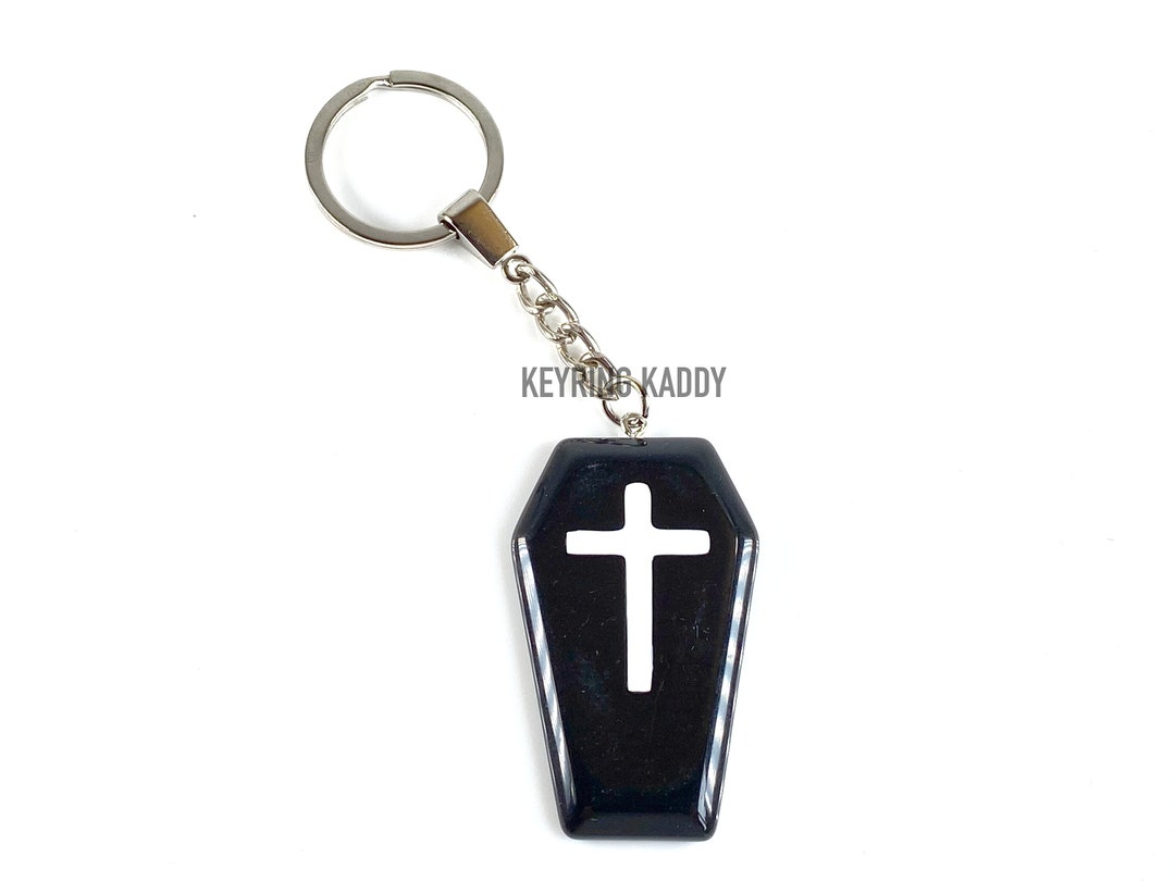 Black Coffin Keyring Black Coffin Pendant Keychain Gothic - Etsy