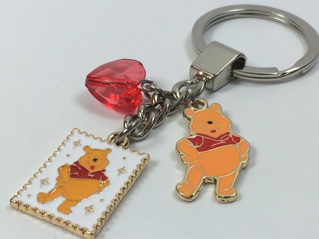 Winnie the Pooh Enamel Charm Keyring, Pooh Bear Keyring, Winnie the ...