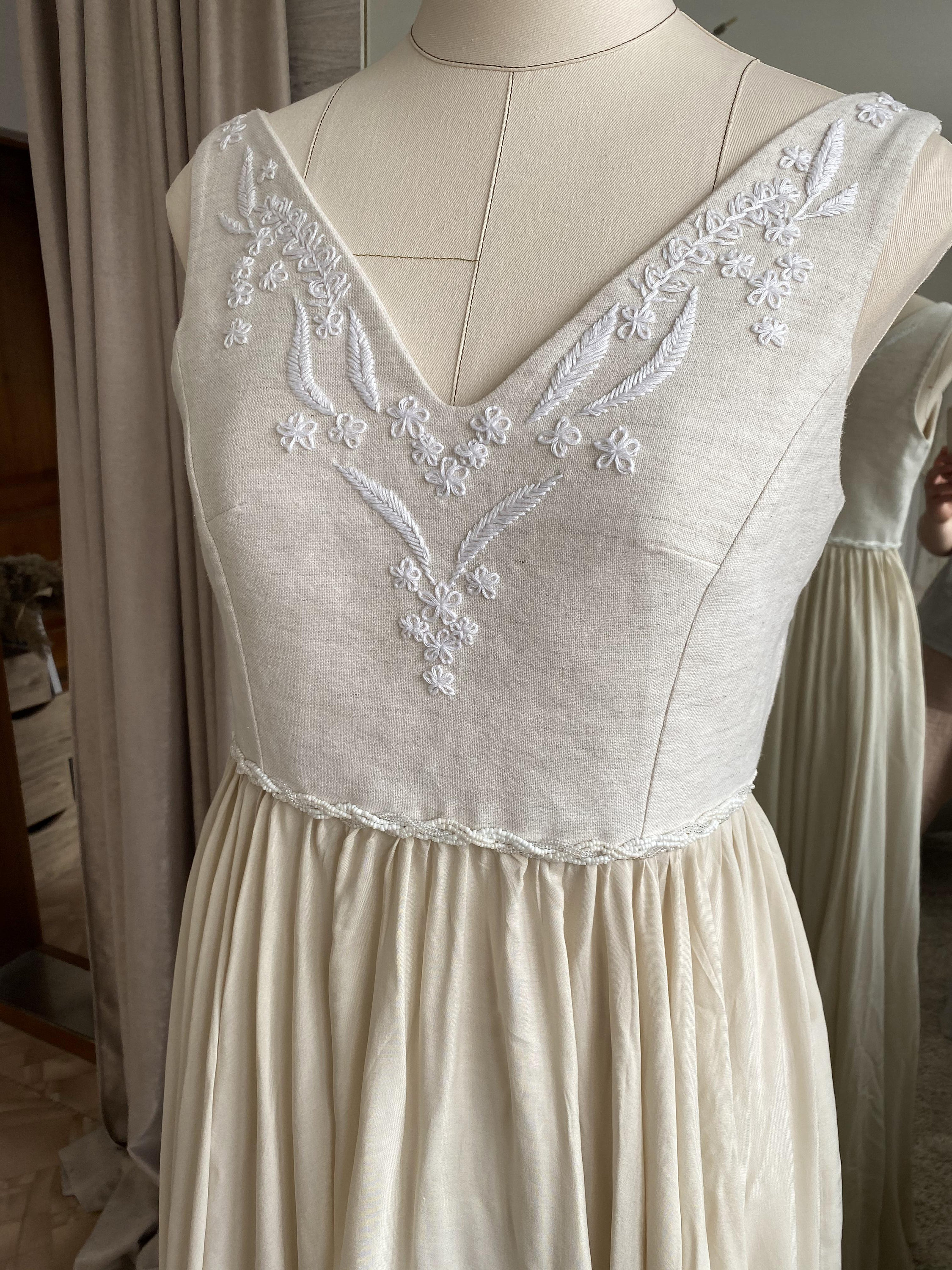 Linen wedding dress boho bridal gown rustic wedding dress | Etsy