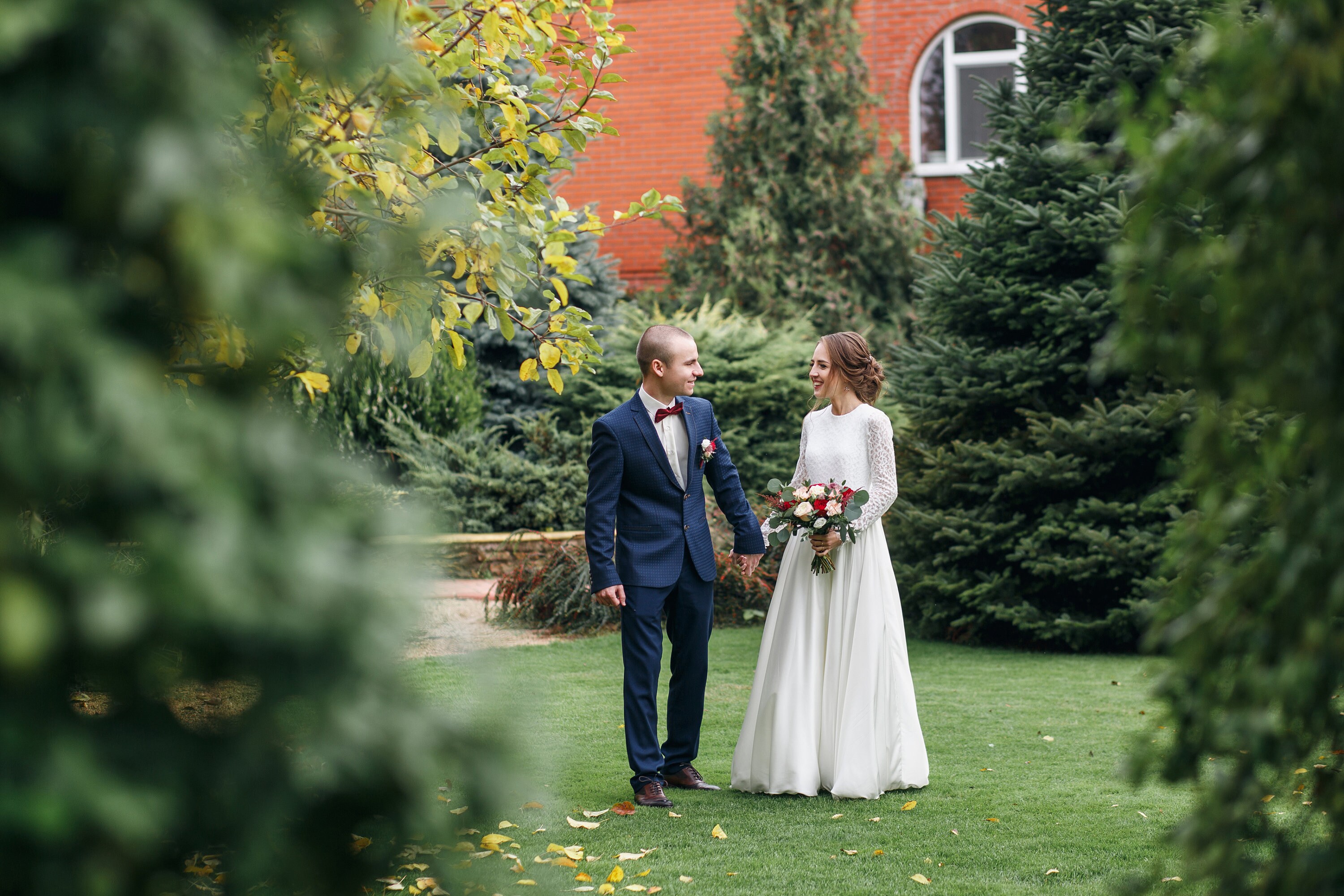 Simple contemporary modest wedding dress made with silk | Etsy