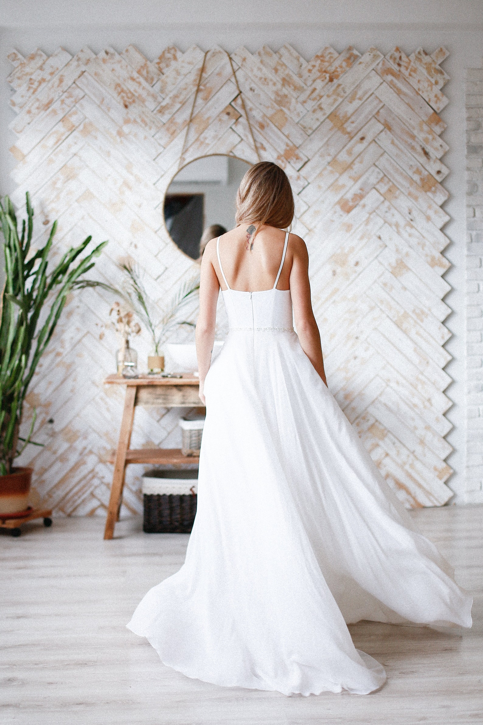 Simple Wedding Dress Linen Bridal Gown Minimalist Wedding - Etsy