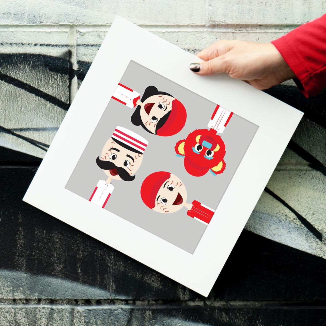 Cincinnati Reds Cheer Squad Wall Art - Digital Download - Etsy