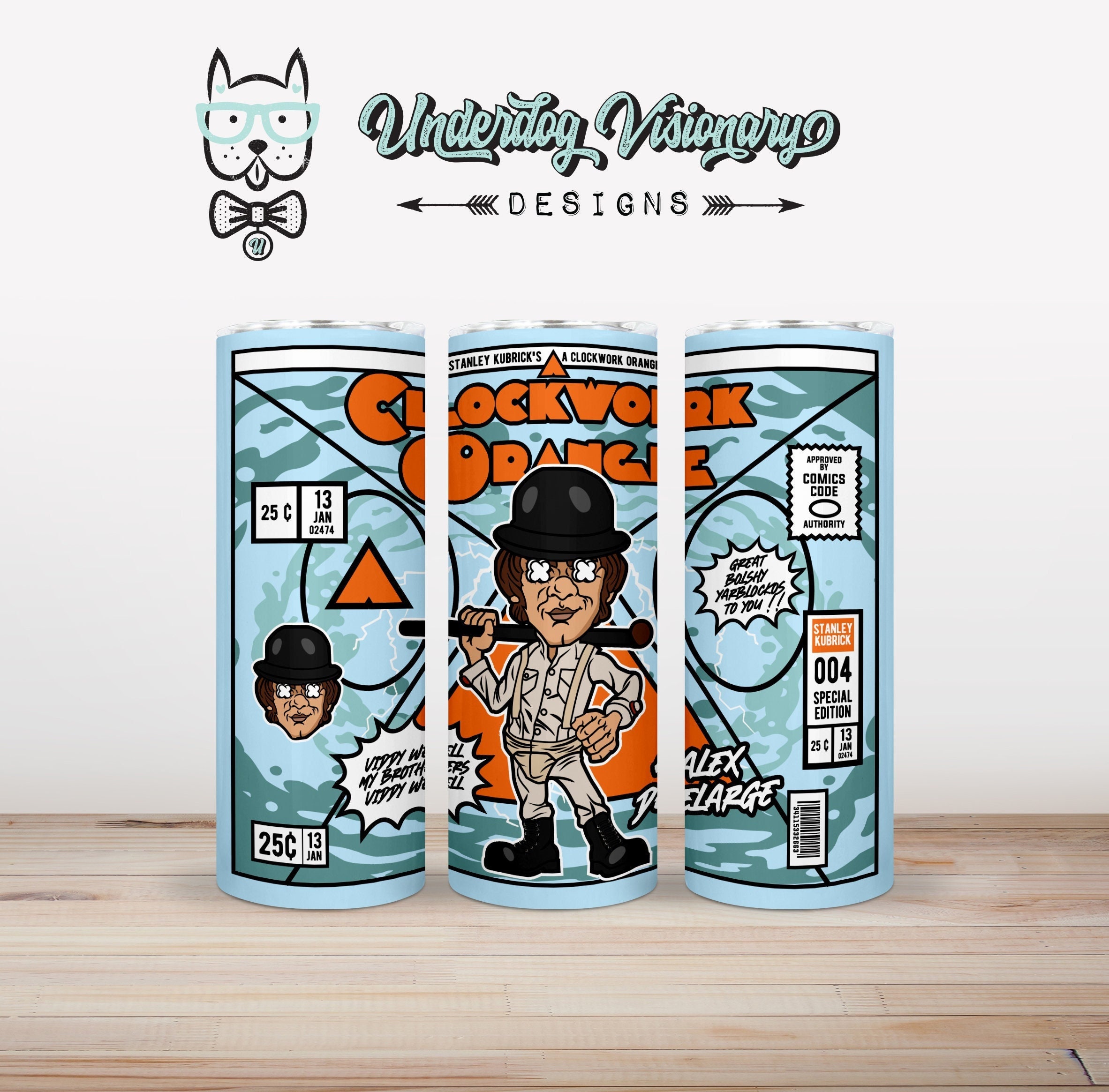 A Clockwork Orange Inspired Custom 20 Oz Stainless Steel Tumbler With a ...