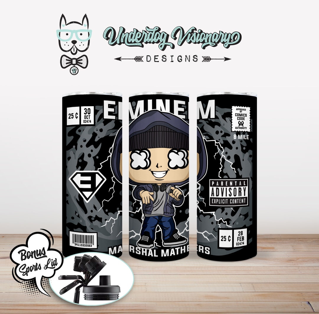 Eminem Inspired Custom 20 Oz Stainless Steel Tumbler With FREE Bonus ...