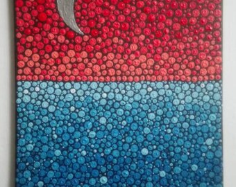 Hand Dotted Painting Mandala Heart - Etsy