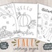 FALL COLORING PAGES | Hand Drawn, Printable, Digital Coloring Sheets ...