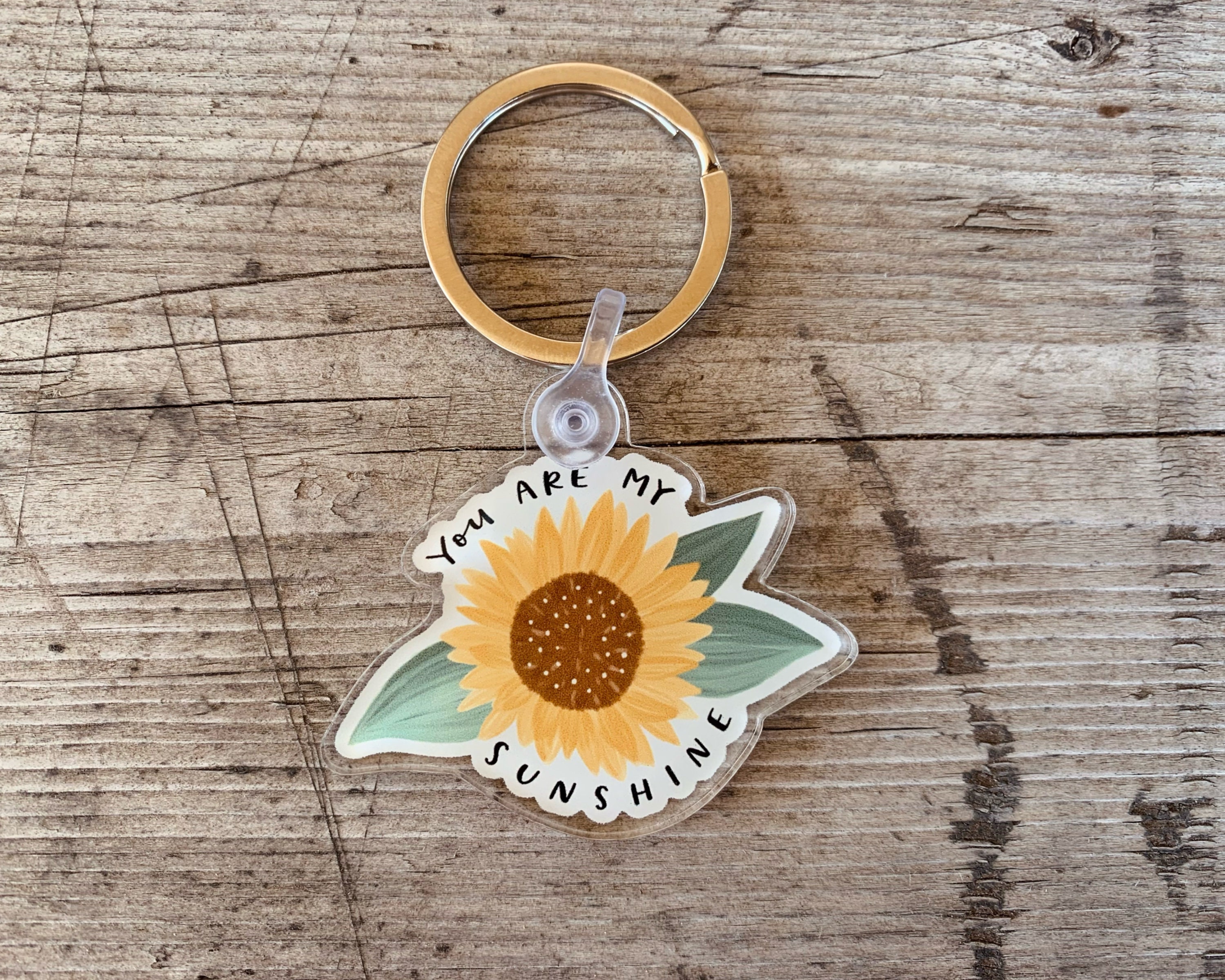 Sunflower Keychain You Are My Sunshine Keychain Acrylic | Etsy