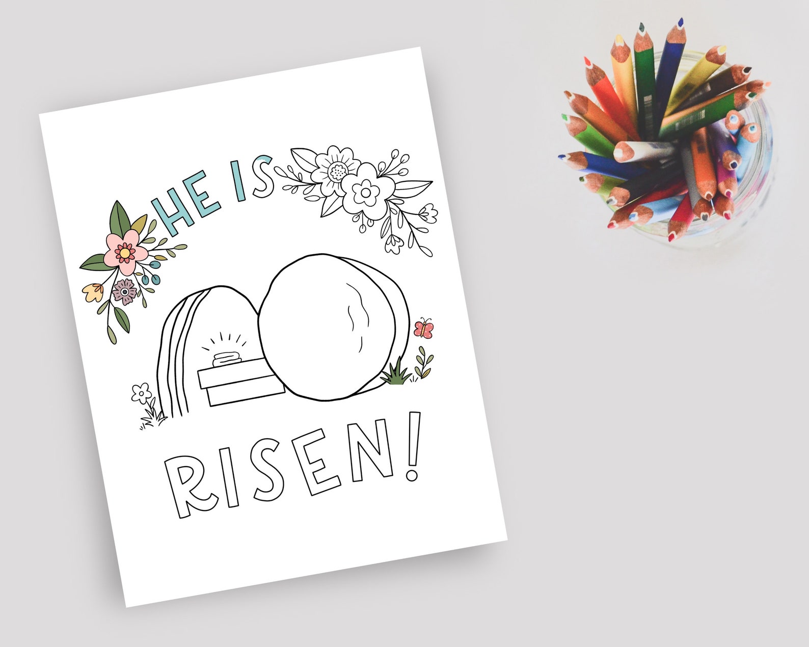 Easter Coloring Pages | Set of 3 Printable | Easter Activity, Christian ...