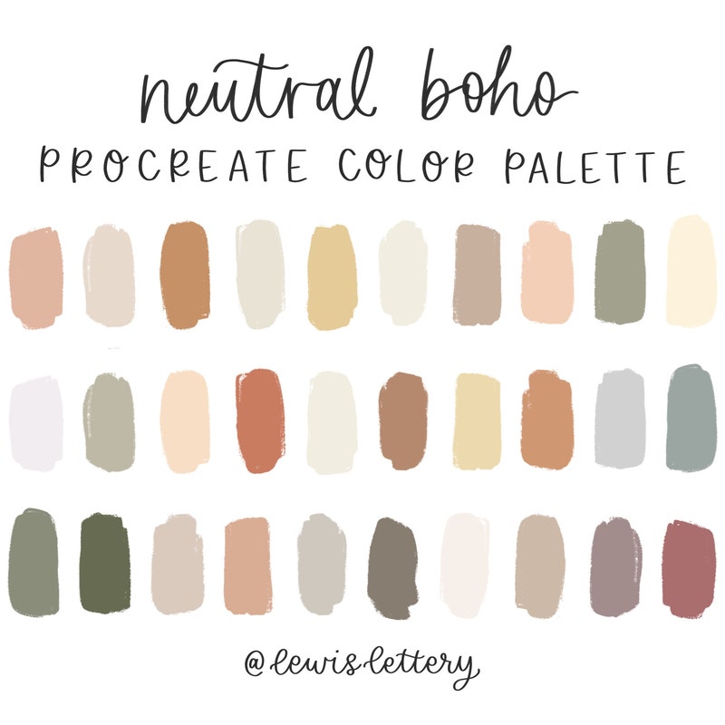 Boho Color Palette - Etsy