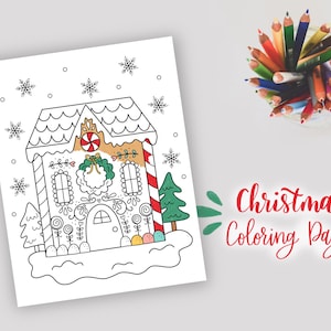 Christmas Coloring Pages - Set of 3 | Printable Coloring Sheets | Hand ...