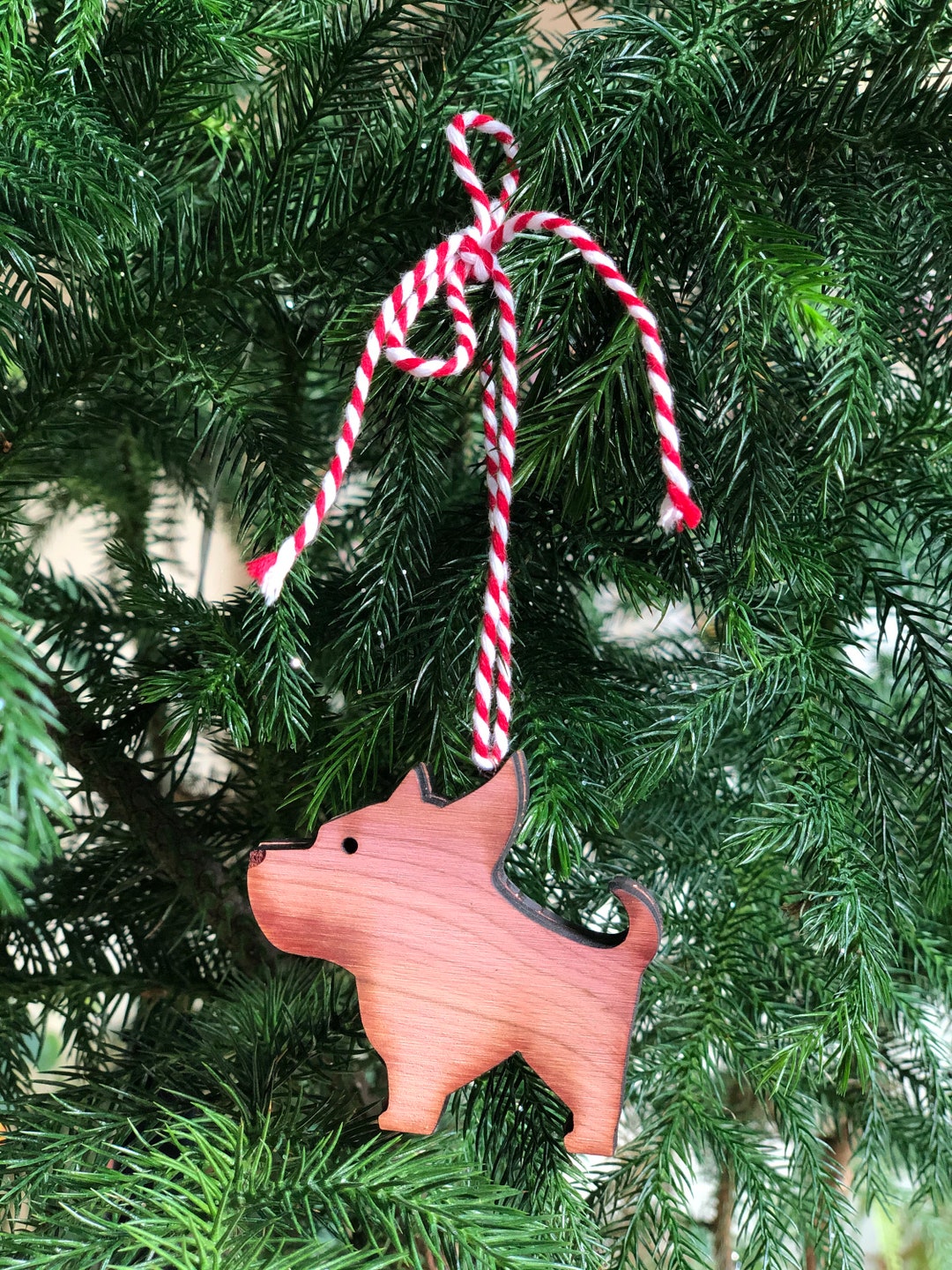Cedar Pit Bull Ornament, Scorched Wood Dog Breed Christmas Decor - Etsy