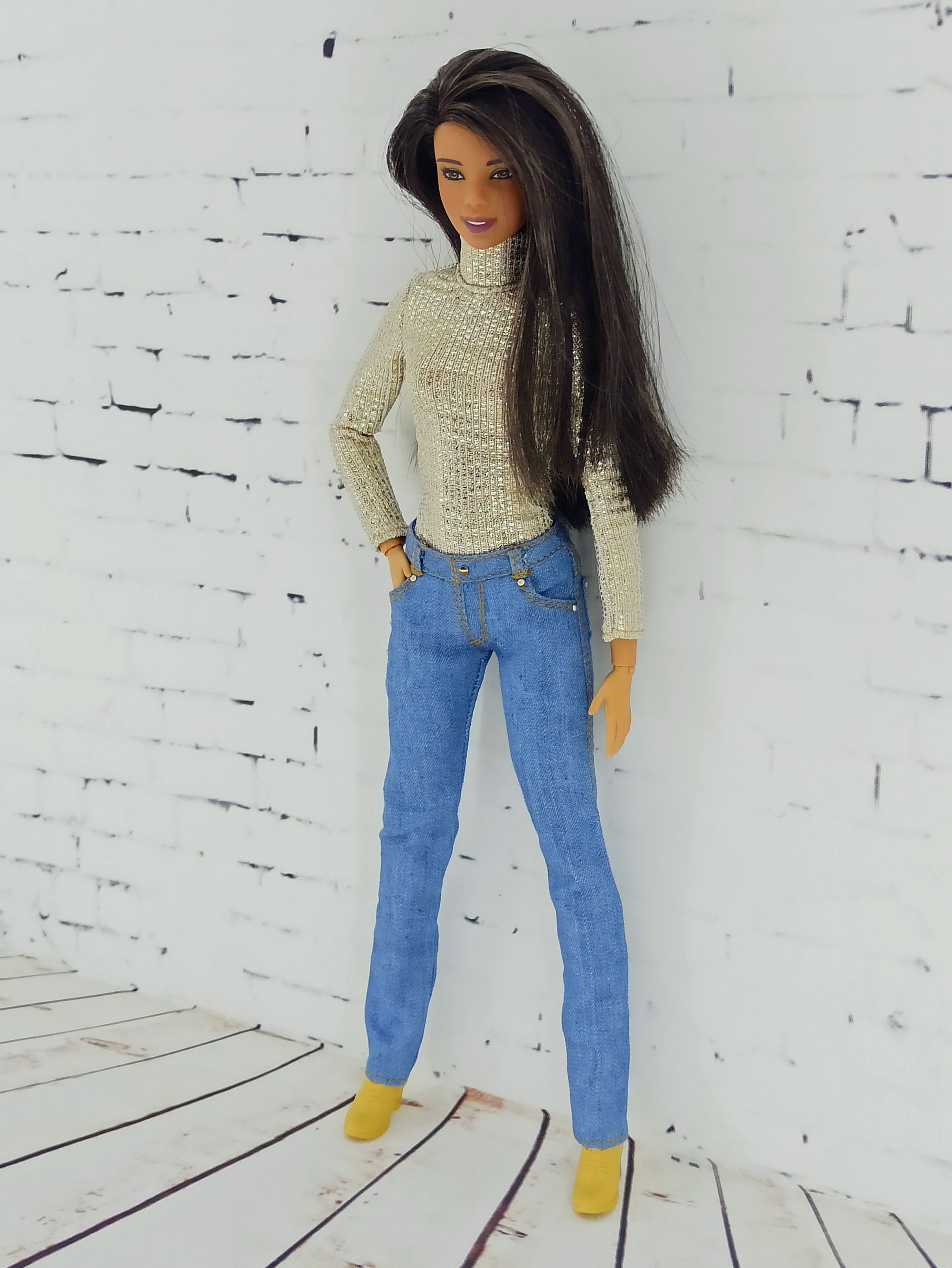 Barbie Clothes Barbie Jeans Denim Pants For Barbie Doll M2m Etsy