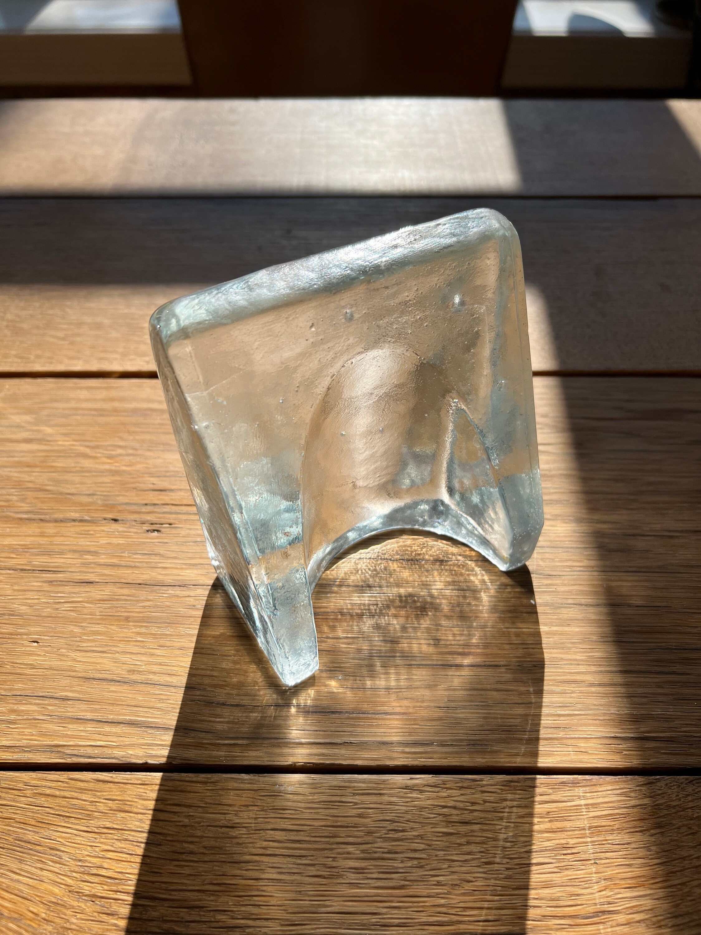 Vintage Blenko Style Art Glass Bookend - Etsy